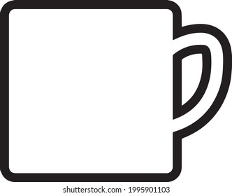 Monochrome Simple Mug Frame Stock Vector (Royalty Free) 1995901103 ...