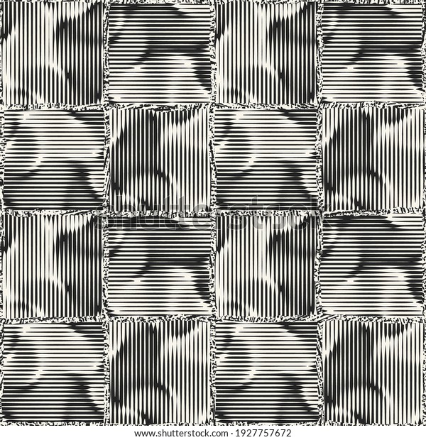 Monochrome Tile Check Seamless Pattern Stock Vector (Royalty Free ...