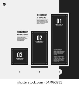 Monochrome Vector Chart Template Strict Style Stock Vector (Royalty ...