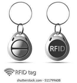 Monochrome Vector Illustration Rfid Tag Radio Stock Vector (Royalty ...