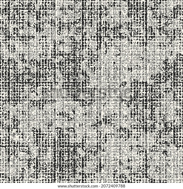 Monochrome Washedout Canvas Effect Textured Pattern Stock Vector ...