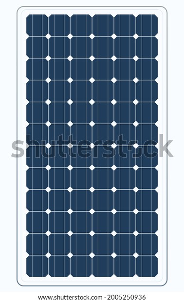 Monocrystalline Silicon Solar Cells Panel Isolated Stock Vector ...