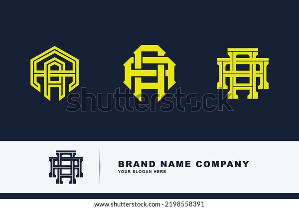 Monogram Aa Letters Template Logo Initial Stock Vector (Royalty Free ...
