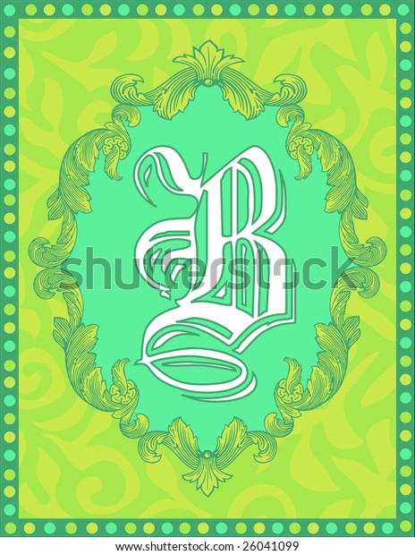 Monogram Alphabet Letter B Stock Vector (Royalty Free) 26041099 ...