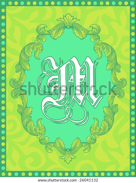 Monogram Alphabet Letter M Stock Vector (Royalty Free) 26041132