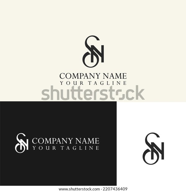 Monogram Alphabet Letters Ns Sn Logo Stock Vector (Royalty Free ...