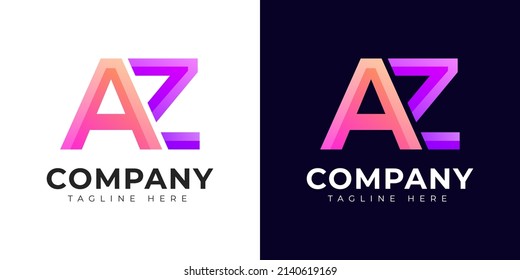 Monogram Az Za Initial Letter Logo Stock Vector (Royalty Free ...