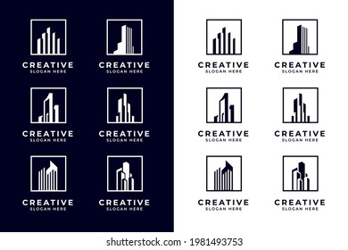 Monogram Buildings Logo Design Personal Brand Stock Vector (Royalty ...