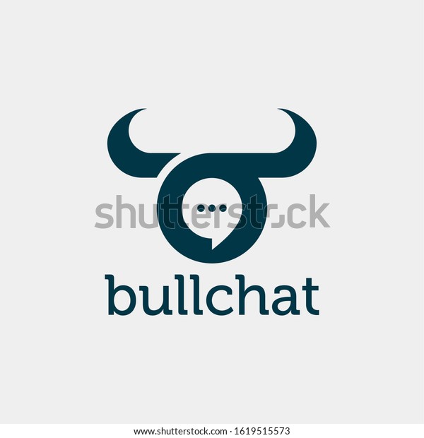 Monogram Bull Chat Logo Type Stock Vector (Royalty Free) 1619515573 ...