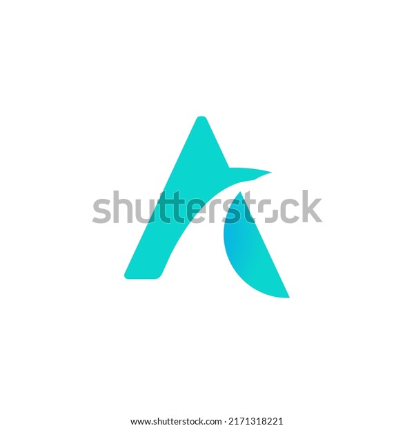 Monogram Capital Letter Wave Stock Vector (Royalty Free) 2171318221 ...
