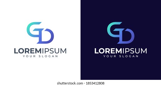 Monogram G D Logo Design Inspiration Stock Vector (Royalty Free ...