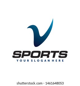 Monogram Initial V Sports Logo Design Stock Vector (Royalty Free ...