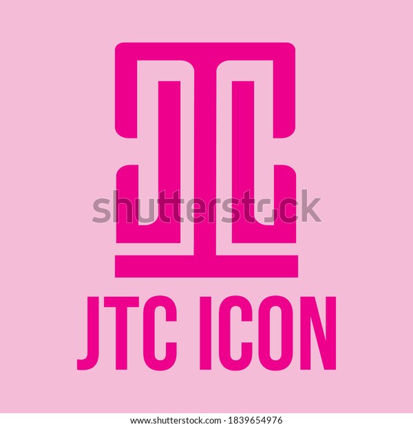 Monogram Jtc Logo On Isolated Pink Stock Vector (Royalty Free ...
