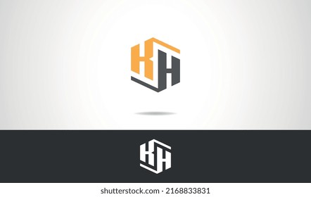 Monogram Kh Letter Logo Icon Personal Stock Vector (Royalty Free ...