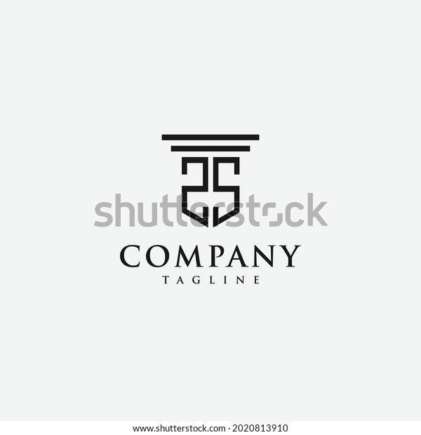 Monogram Letter 2s 25 Law Shield Stock Vector (Royalty Free) 2020813910 ...
