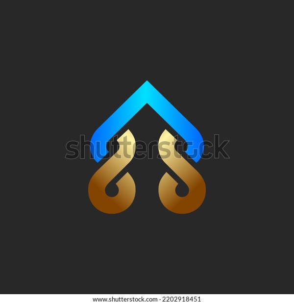 Monogram Letter 88 Mosque Elegant Outline Stock Vector (Royalty Free ...