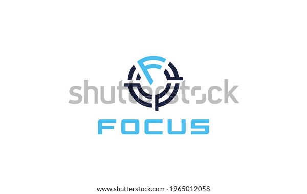 Monogram Letter F Focus Logo Vector Stock Vector (Royalty Free ...
