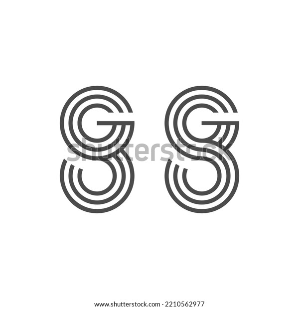 Monogram Letter G S Elegant Outline Stock Vector (Royalty Free ...