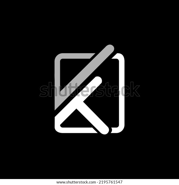 Monogram Letter K T Logo Vector Stock Vector (Royalty Free) 2195761547 ...