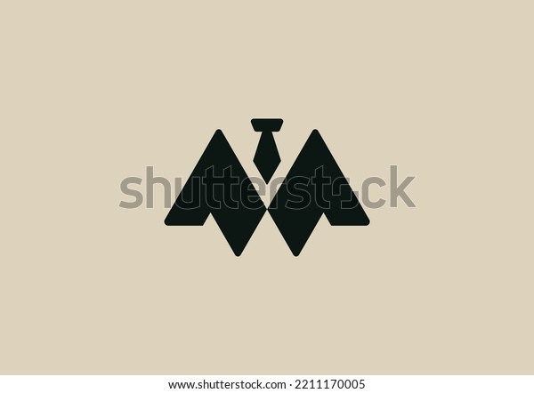 Monogram Letter M Man Manager Logo Stock Vector (Royalty Free ...