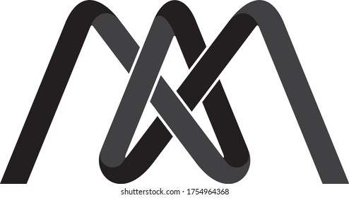Monogram Letter Ma Logo Typography Logo Stock Vector (Royalty Free ...