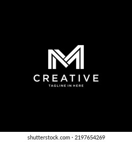 Monogram Letter Mm Logo Design Vector Stock Vector (Royalty Free ...