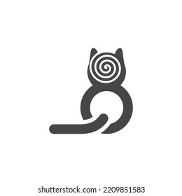 Monogram Letter Q Cat Spiral Elegant Stock Vector (Royalty Free ...