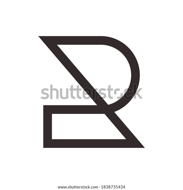 Monogram Letter R Geometric Square Cube Stock Vector (Royalty Free ...