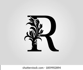 Monogram Letter R Luxury Logo Icon Stock Vector (Royalty Free ...