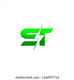 Monogram Letter St Electrical Icon Logo: เวกเตอร์สต็อก (ปลอดค่า ...