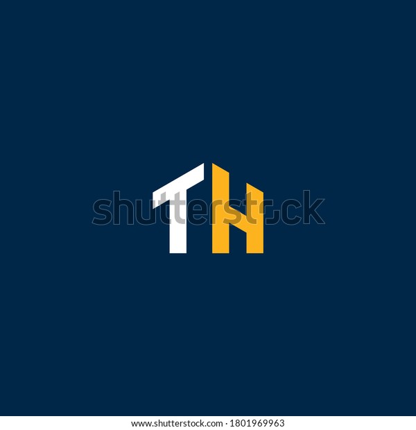 Monogram Letter Th Minimalist Logo Icon Stock Vector (Royalty Free ...