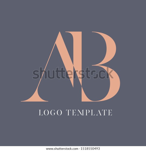 Monogram Logo Ab Company Design Letters Stock Vector (Royalty Free ...