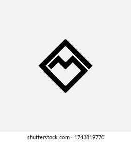 Monogram Logo Black Color Stock Vector (Royalty Free) 1743819770 ...