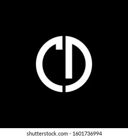 Monogram Logo Circle Ribbon Style Design Stock Vector (Royalty Free ...