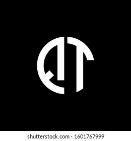 Monogram Logo Circle Ribbon Style Design Stock Vector (Royalty Free ...