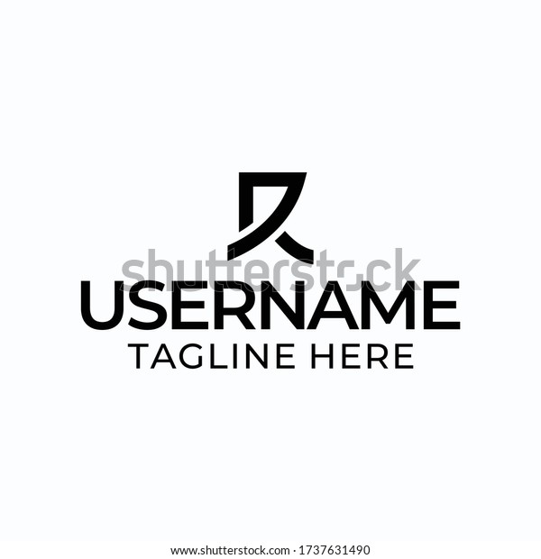 Monogram Logo Design Letter Capital R Stock Vector (Royalty Free ...