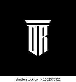 Dh Monogram Logo Emblem Style Isolated Stock Vector (Royalty Free ...