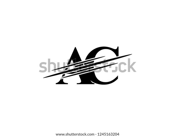 Monogram Logo Letter Ac Sliced Black Stock Vector (Royalty Free) 1245163204 | Shutterstock