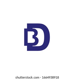 Monogram Logo Letter B D Design Stock Vector (Royalty Free) 1664938918 ...