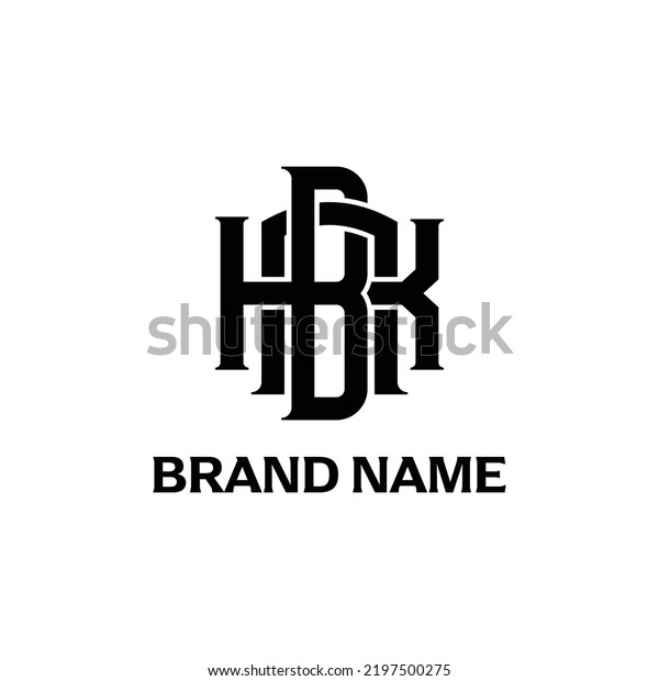 Monogram Logo Letter Bka Luxury Style Stock Vector (Royalty Free ...