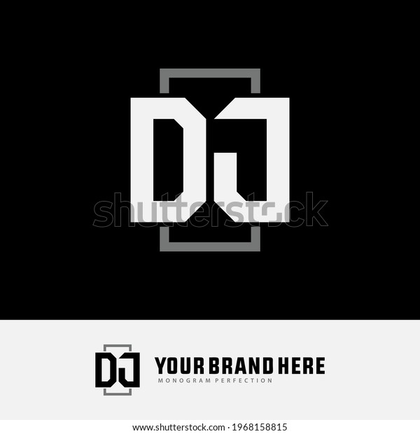 Monogram Logo Letter D J Dj Stock Vector (Royalty Free) 1968158815 ...