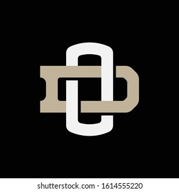 Monogram Logo Letter Do Od Vintage Stock Vector (Royalty Free ...