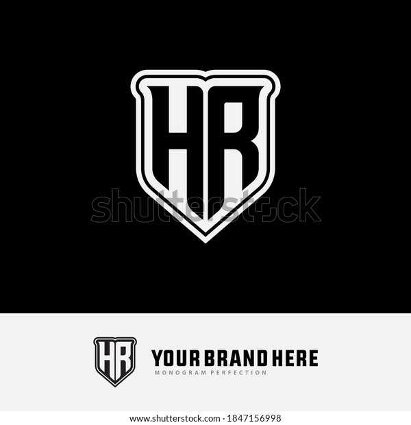 Monogram Logo Letter H R Hr Stock Vector (Royalty Free) 1847156998 ...