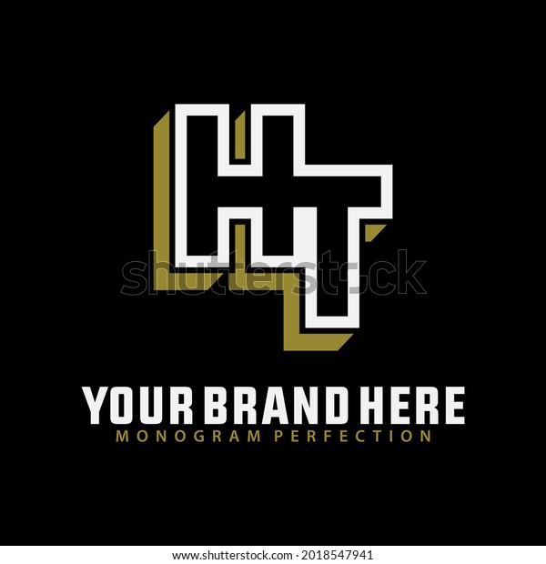 Monogram Logo Letter H T Ht Stock Vector (Royalty Free) 2018547941 ...