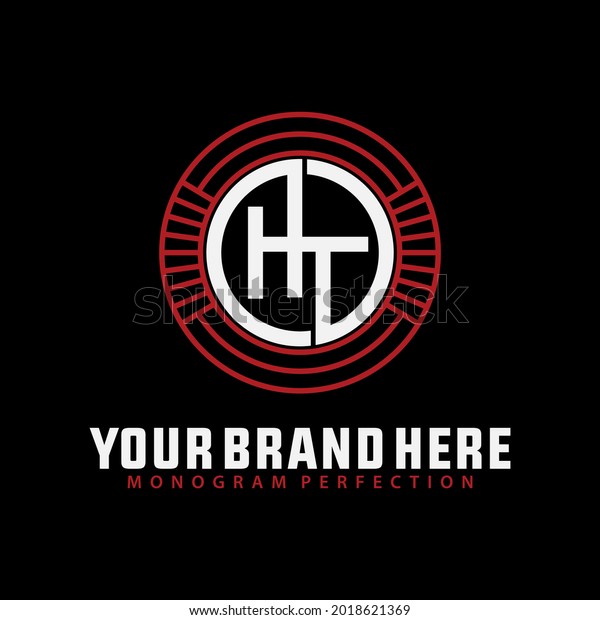 Monogram Logo Letter H T Ht Stock Vector (Royalty Free) 2018621369 ...