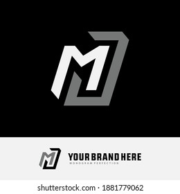 Monogram Logo Letter J M Jm Stock Vector (Royalty Free) 1881778927