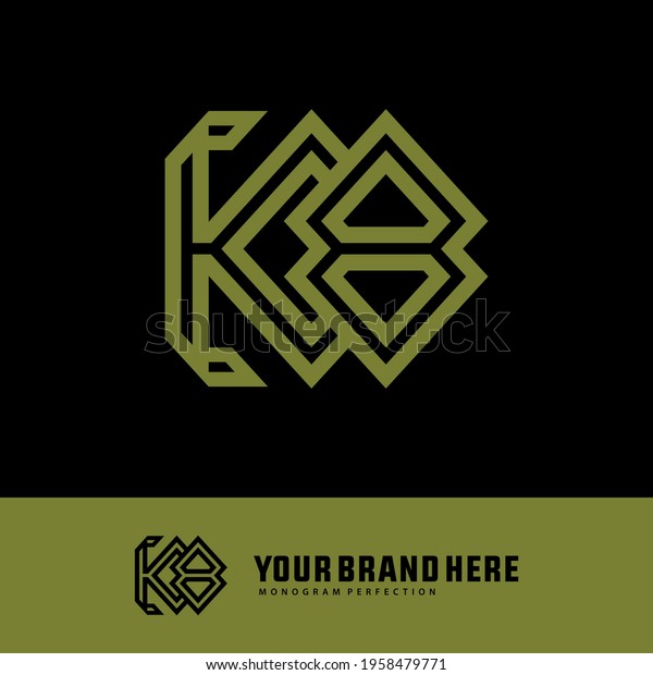Monogram Logo Letter K 8 K8 Stock Vector (Royalty Free) 1958479771