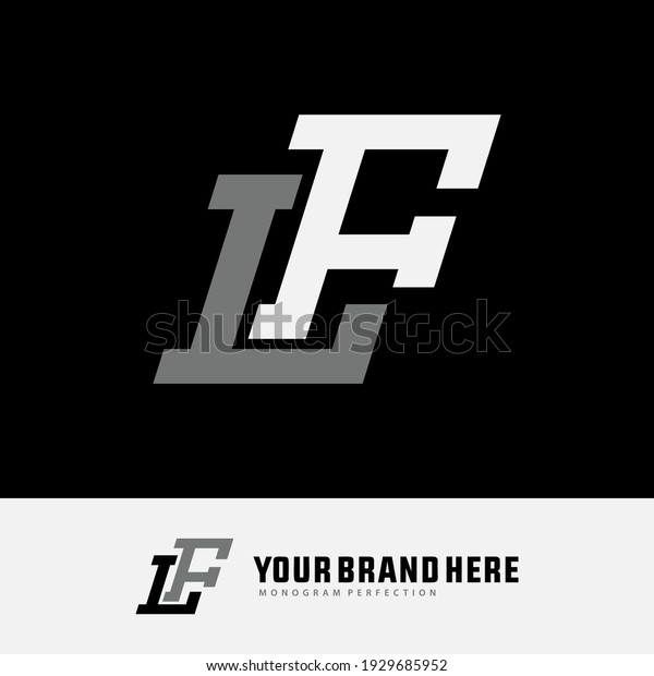 Monogram Logo Letter L F Lf Stock Vector (Royalty Free) 1929685952 ...