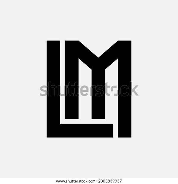Monogram Logo Letter L M Lm Stock Vector (Royalty Free) 2003839937 ...