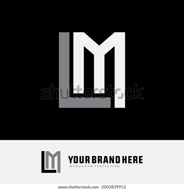 Monogram Logo Letter L M Lm Stock Vector (Royalty Free) 2003839952 ...